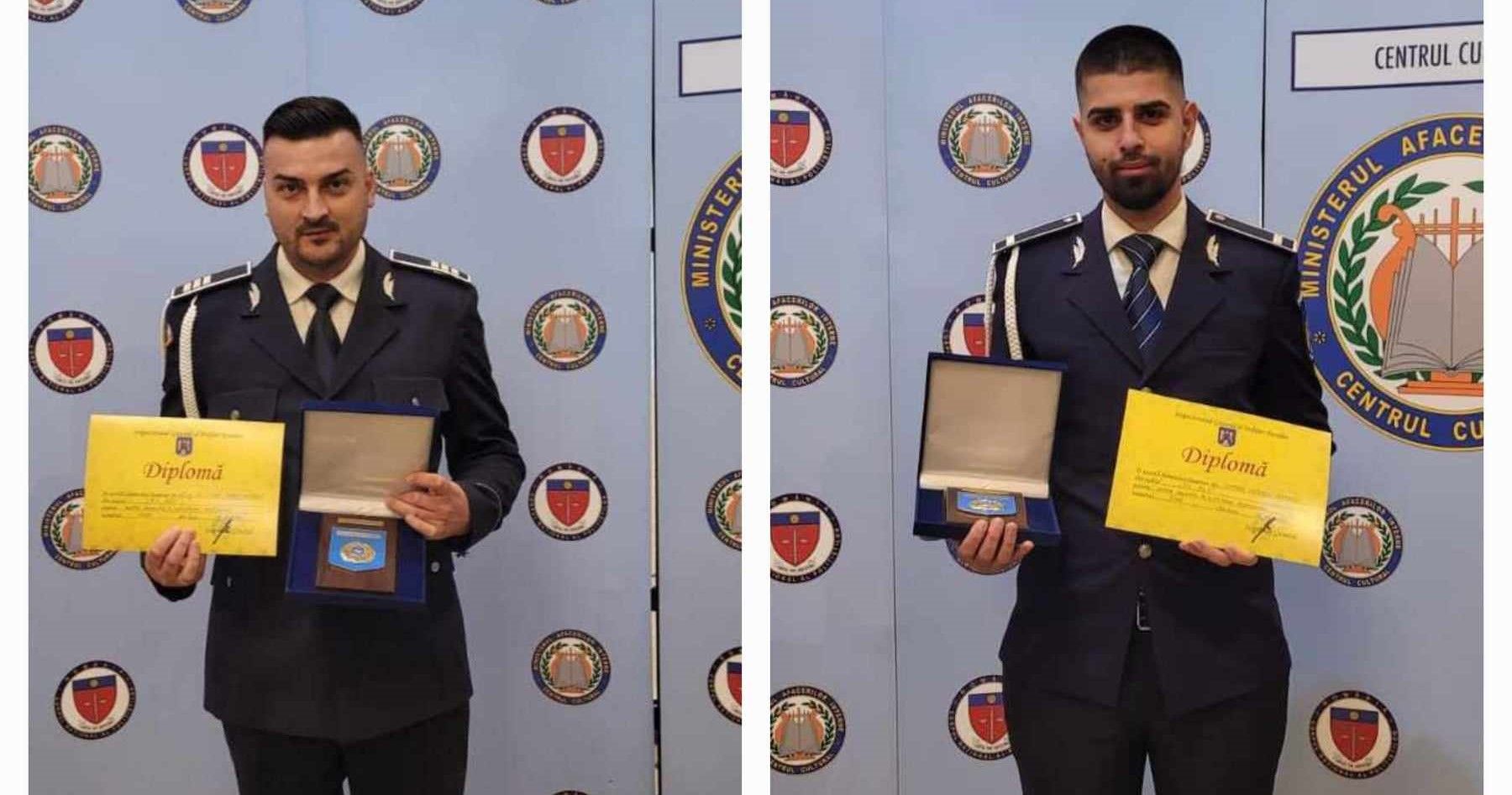 Doi poliţişti ai IPJ Olt au fost premiaţi de către IGPR | Gazeta Nouă