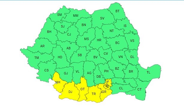 Oltul, sub Cod Galben de vânt | Gazeta Nouă